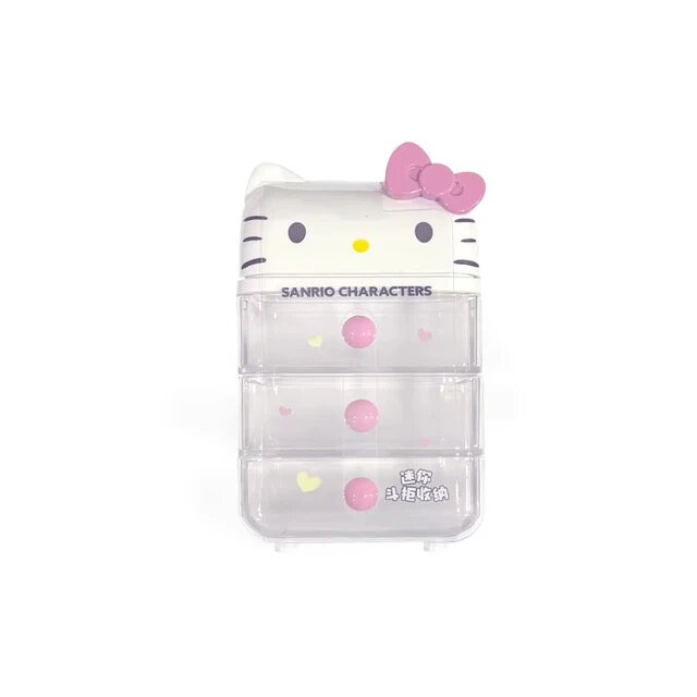 Мини-органайзер для холодильника Hello Kitty, милый органайзер для ящиков, в котором можно хранить косметику, закуски, очаровательные предметы домашнего декора, отличный подарок для девочек.