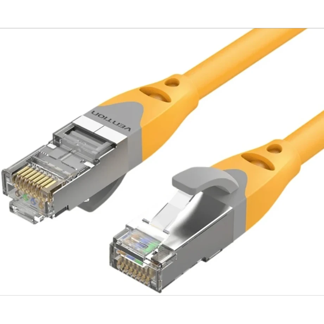 Vention IBHYAA Патч-корд Vention прямой SFTP cat.6A, RJ45 - 0,3м. Желтый