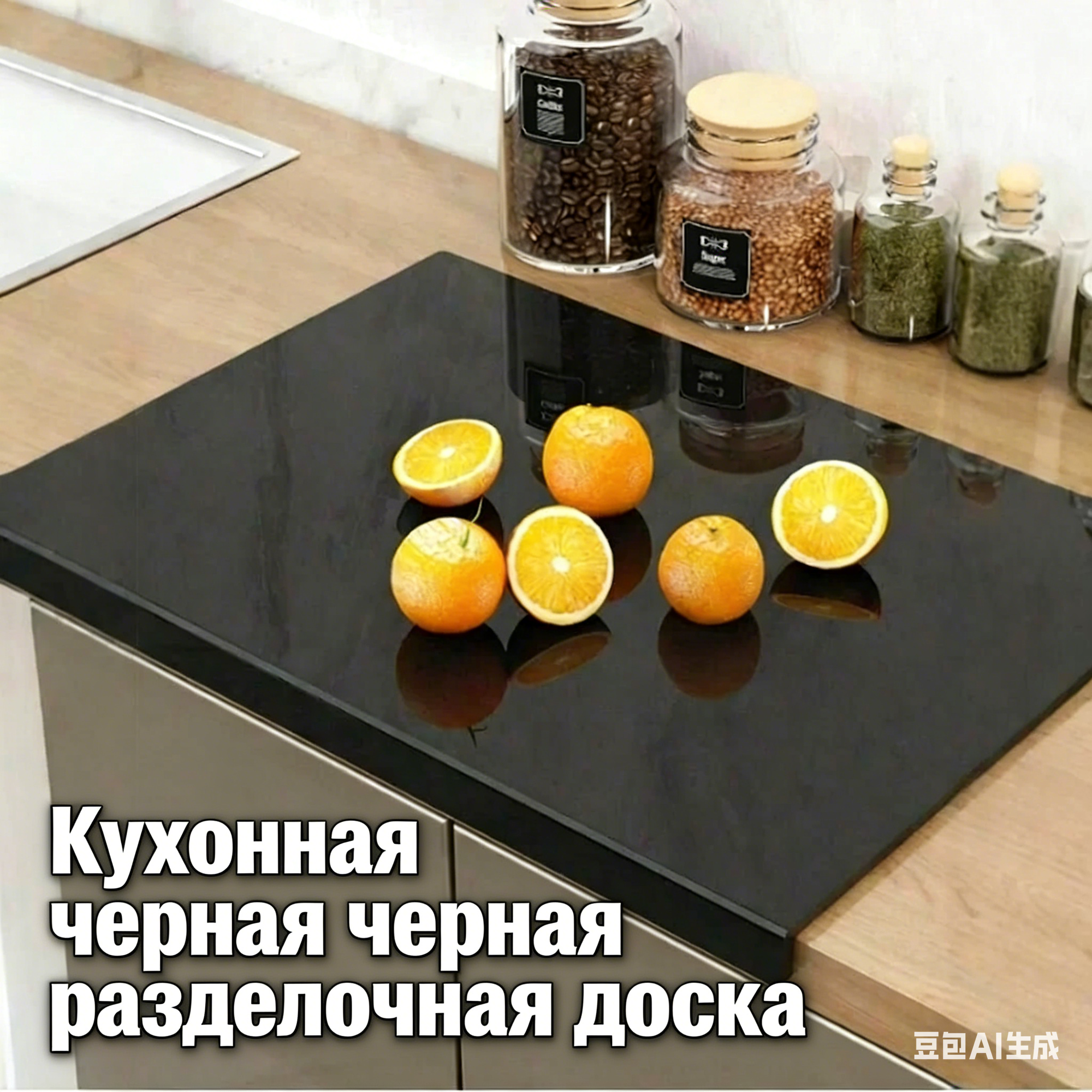 Кухонная черная разделочная доска, акриловый материал, 40*30 см (Цвет товара: черный; Длина: 40 см; Ширина: 30 см)