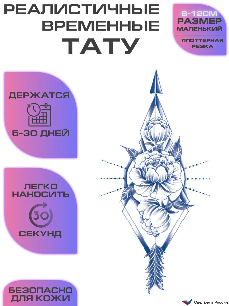 Временные татуировки, переводные тату, наклейка узоры