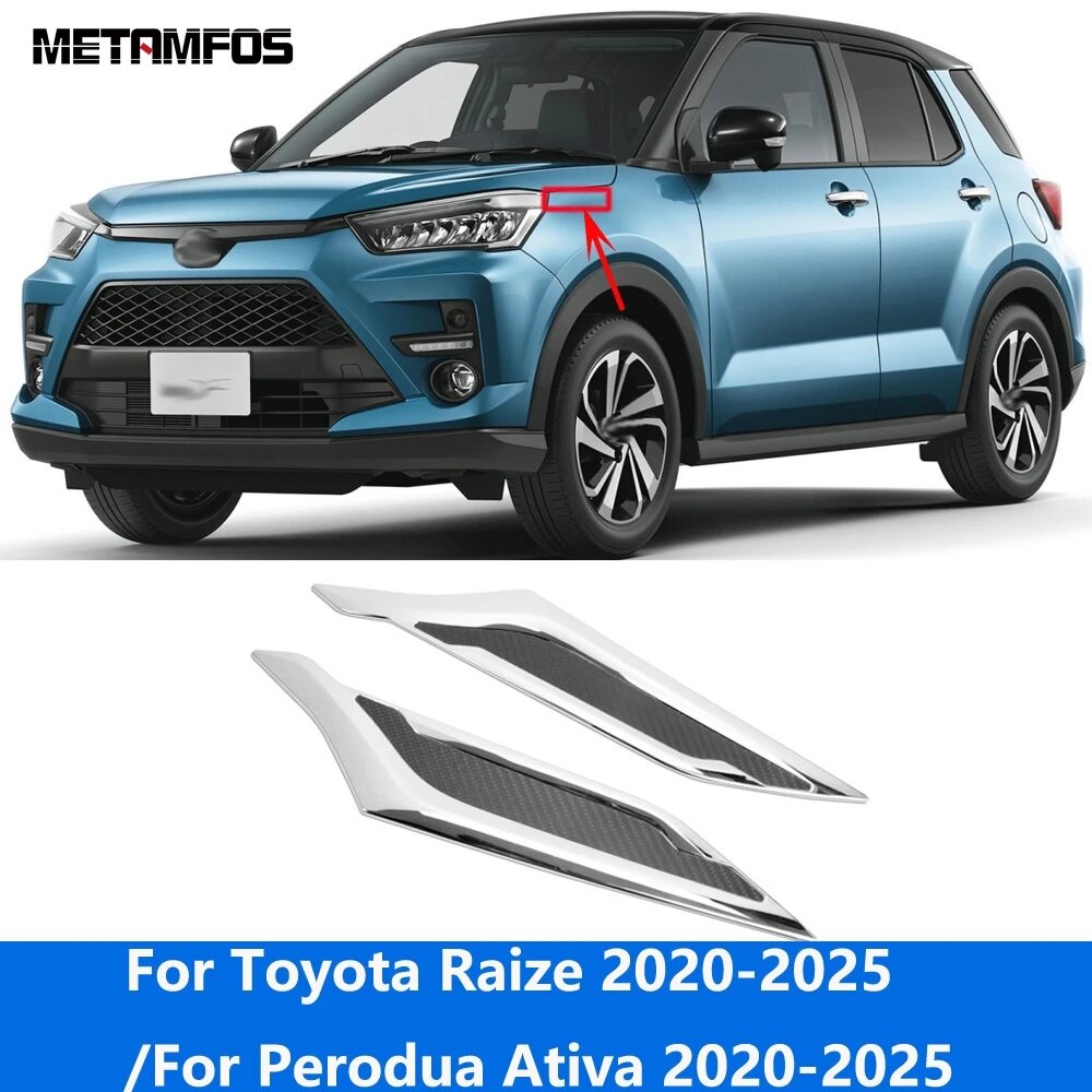 Для Toyota Raize 2020-2025/для Perodua Ativa 2020-2025 хромированная фара, лампа для век, бровей, полоса для фар, аксессуары