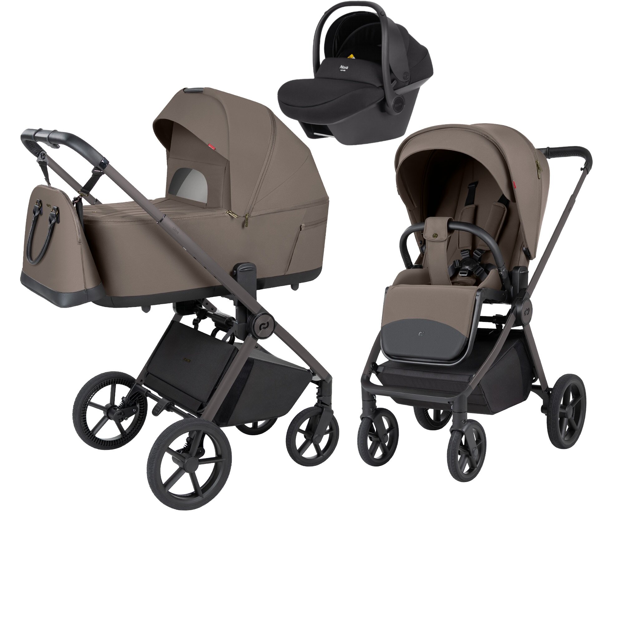 Коляска Carrello Ultra F 3 в 1, складная, цвет sugar brown, до 3-х лет