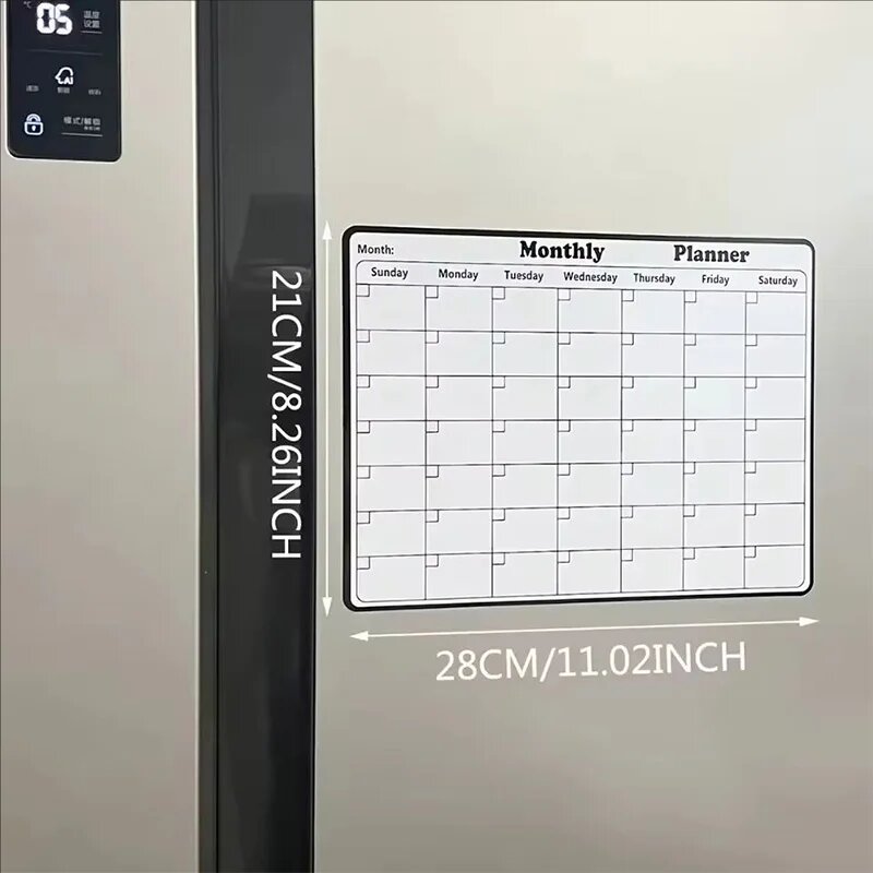 Магнит на холодильник Monthly Planner, белый, 21x28 см