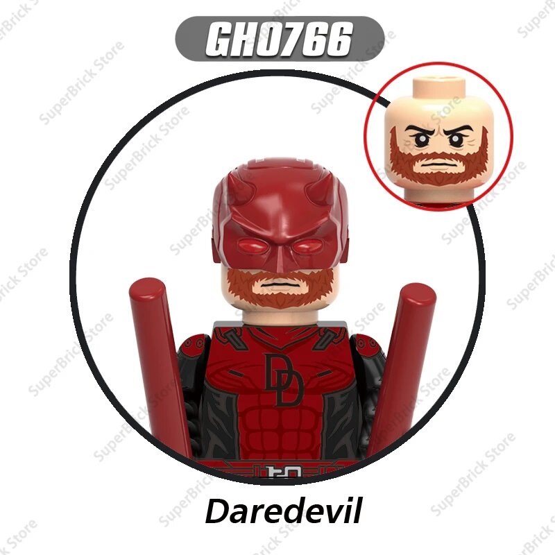 Конструктор MARVEL Daredevil, красный, без коробки
