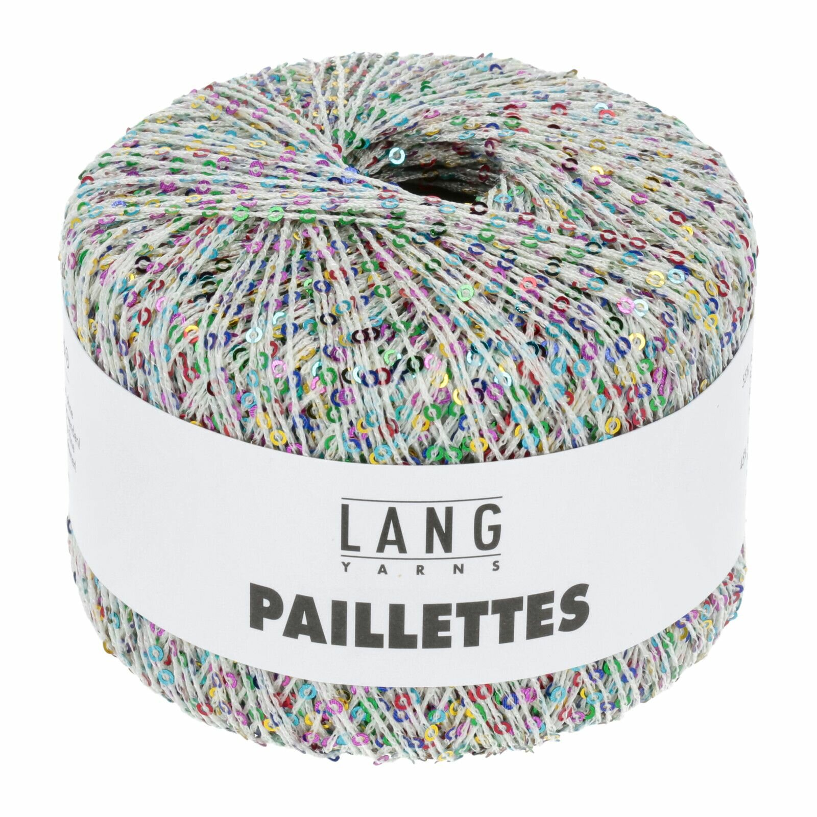 Пряжа для вязания с пайетками Lang Yarns Paillettes (39.0101) 1 моток 25 г/112 м