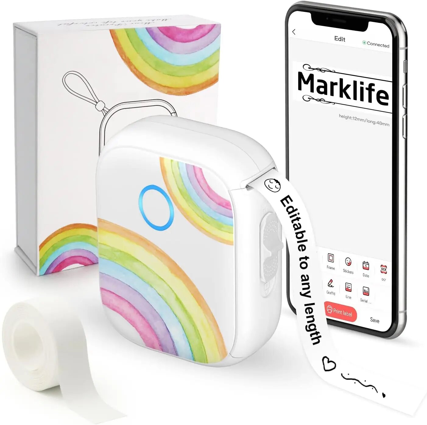 Термопринтер Marklife P12 Белый, Цвет: P12 Rainbow — фото 1