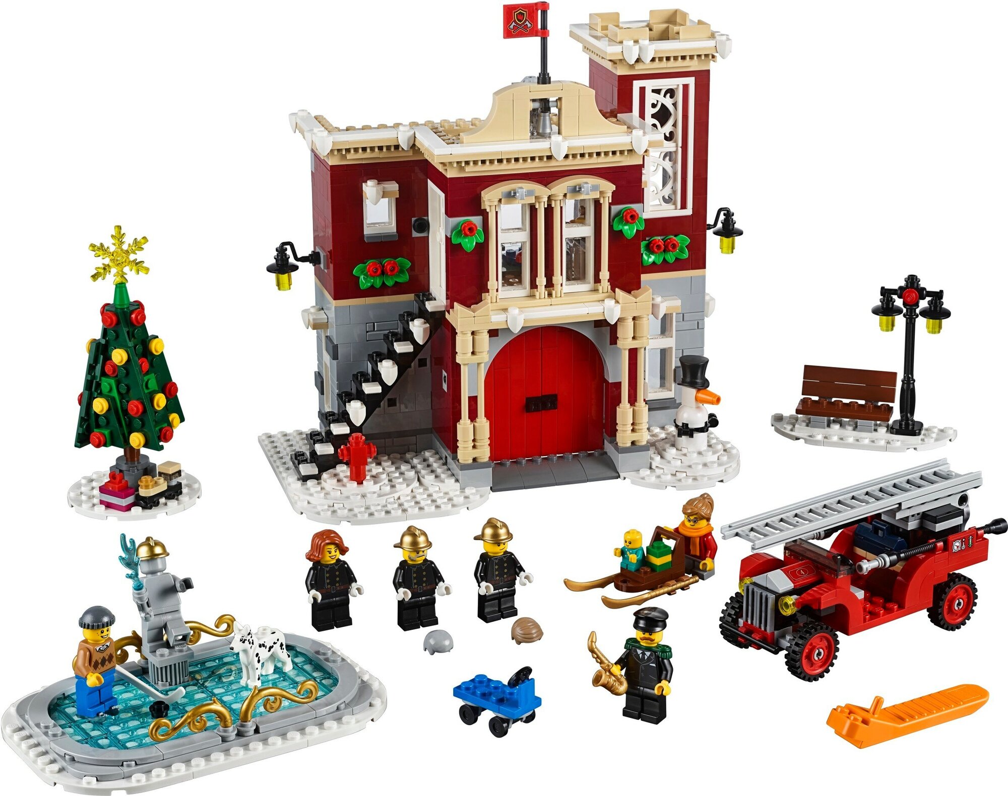 Конструктор LEGO Creator Expert 10263 Пожарная станция в зимней деревне — коллекционная новогодняя модель