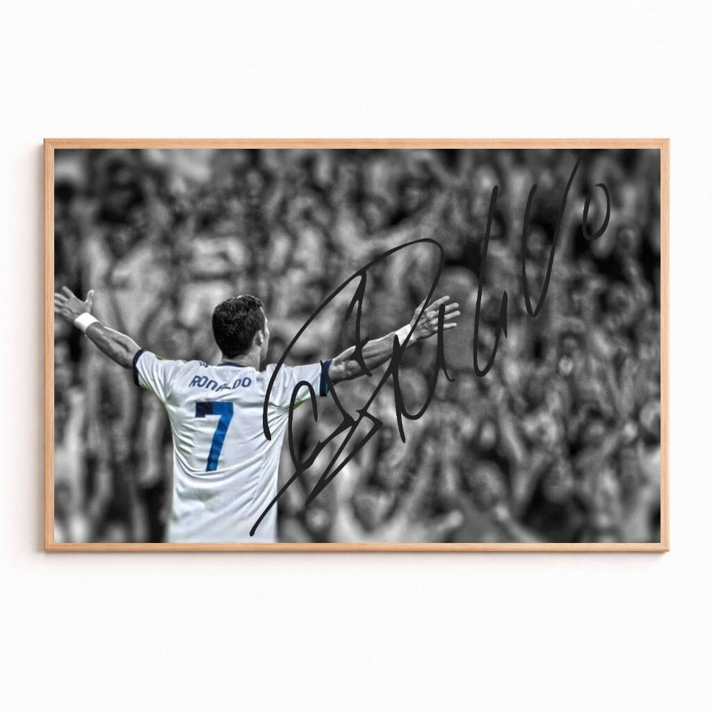 Автограф Криштиану Роналду - Глянцевый Постер (30х21см)