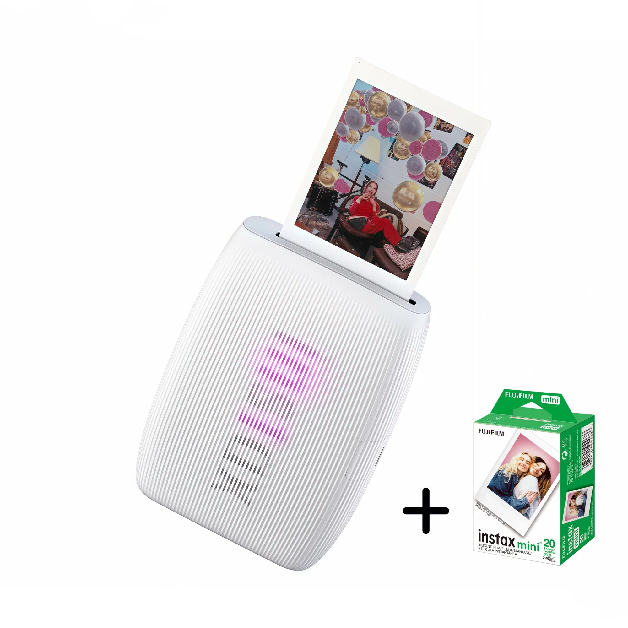 Принтер Моментальной печати Fujifilm Instax Mini Link 3 （В комплекте 20 листов фотобумаги）White белый