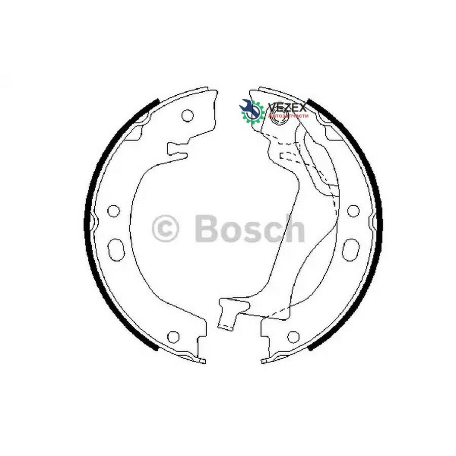 BOSCH 0986487713 Колодки тормозные барабанные 0986487713