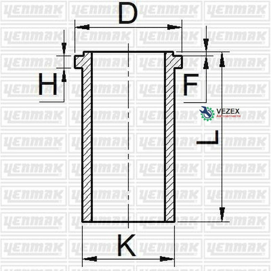 YENMAK 5135323000 гильза цилиндра! d135 H+F=7.58+1 сухая V6\ RVI MIDR06.35.40J1/J3/L1/M3/N3 Euro1