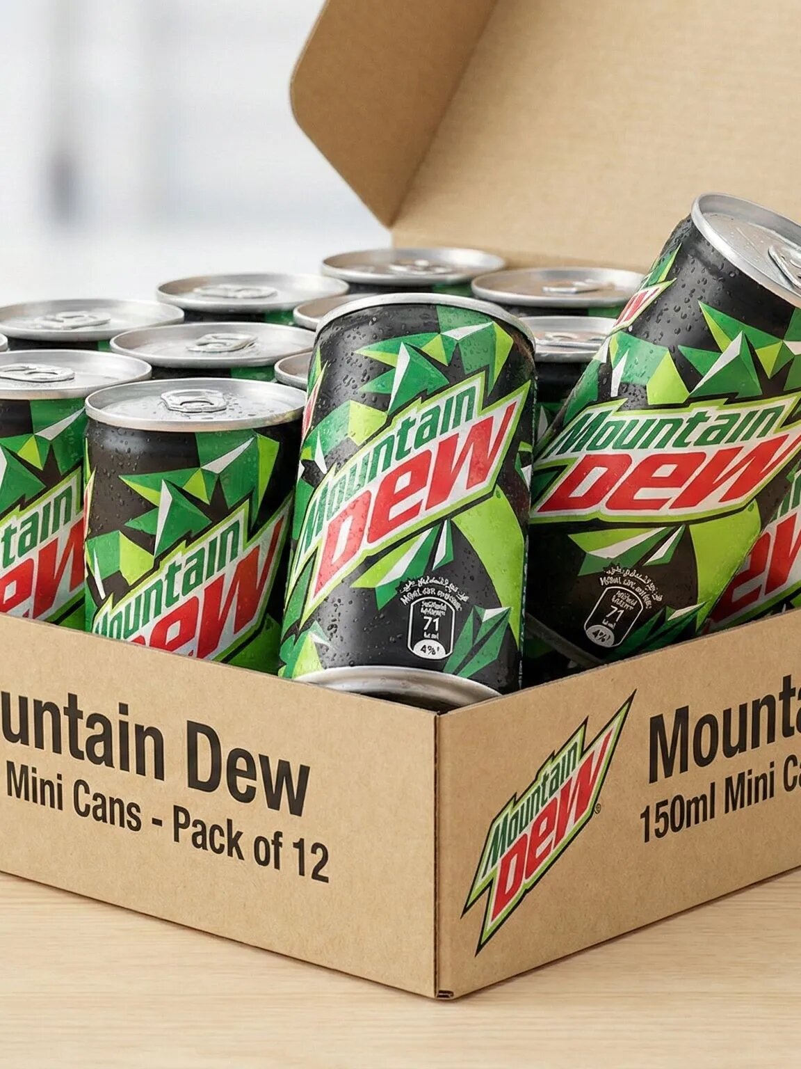 Газированный напиток Mountain Dew, 0.15 л. Х 12 шт, мини, Ирак, ж/б