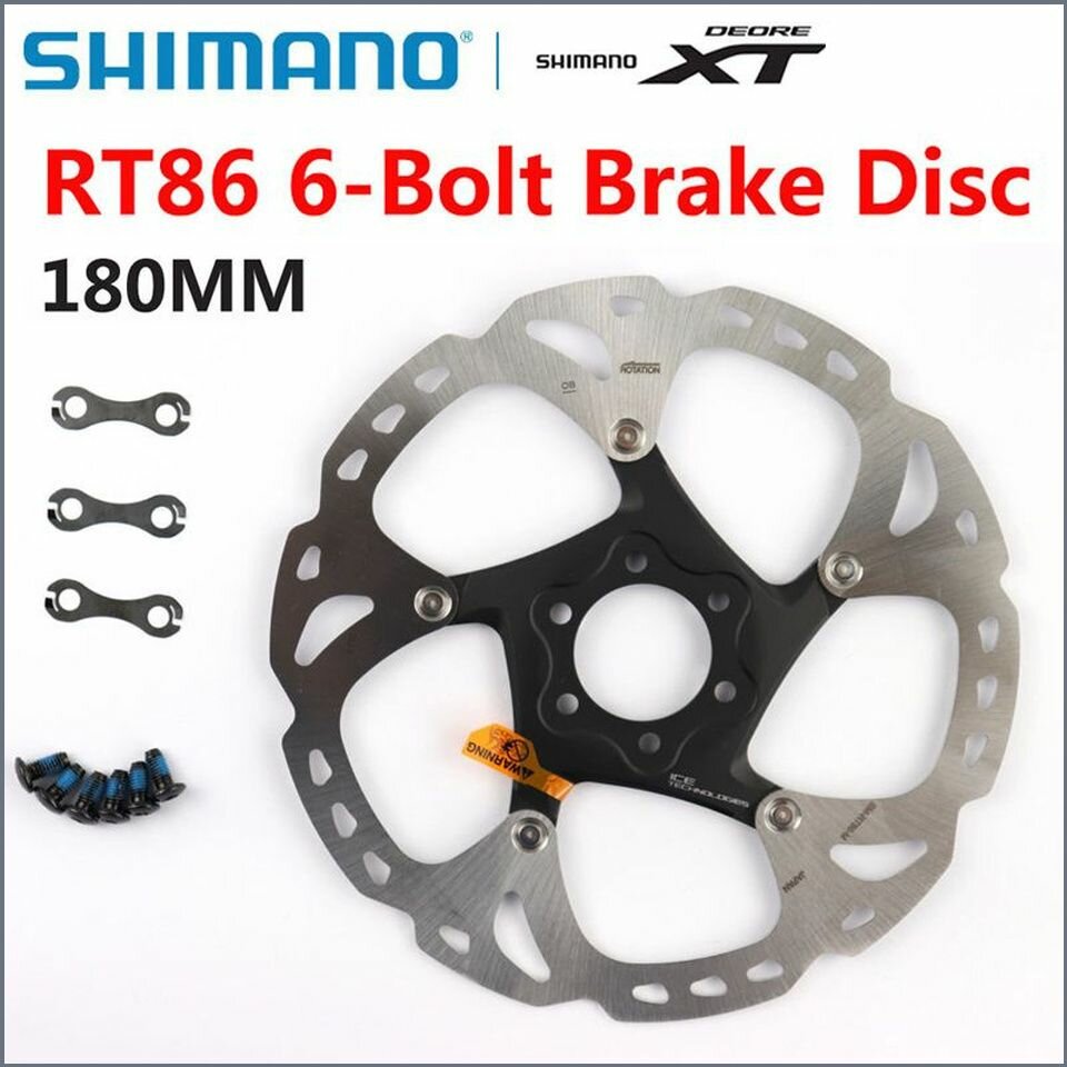 Тормозной диск Shimano SM-RT86, 180мм, крепление 6 болтов, нержавеющая сталь, без коробки