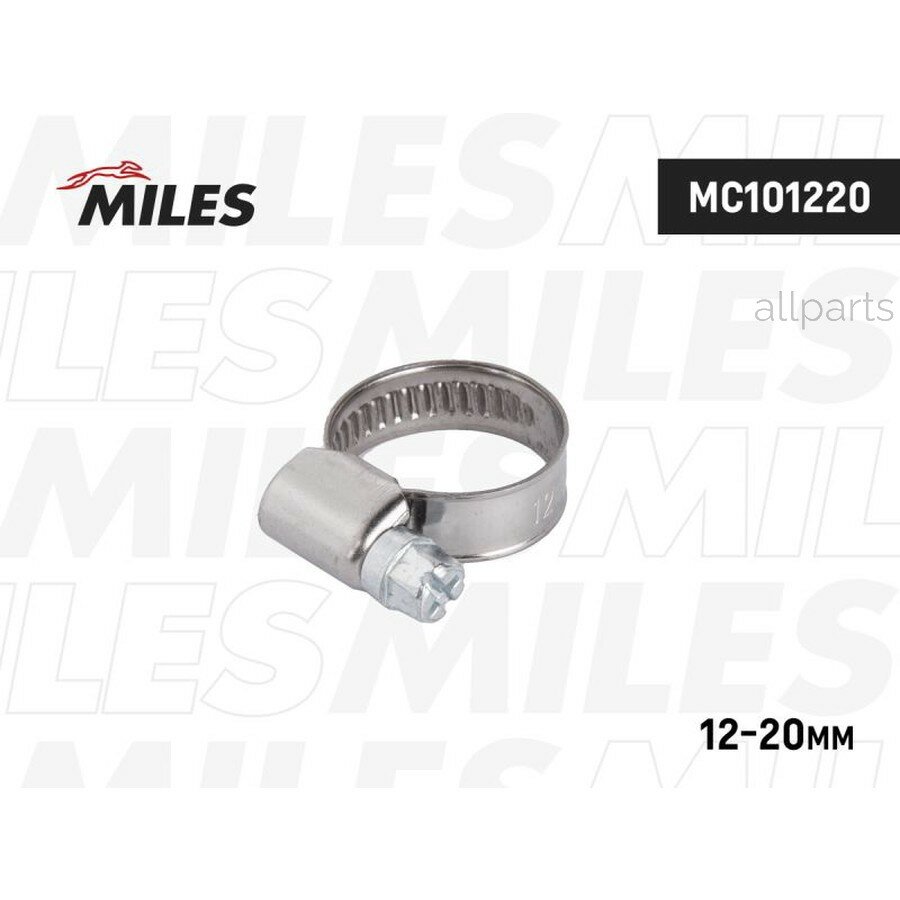 MILES MC101220 Хомут 12-20/9 мм червячный нерж.