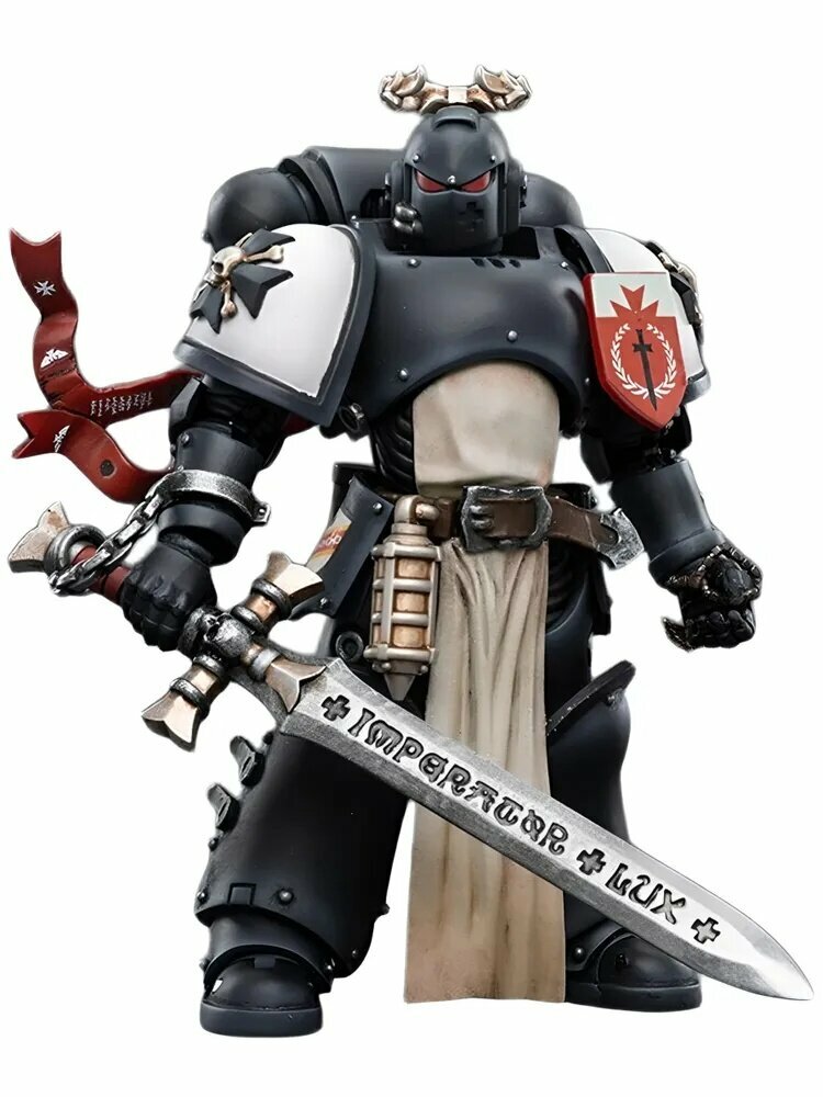 Подвижная фигурка JOYTOY Warhammer 40K Black Templars The Emperors Champion Rolantus