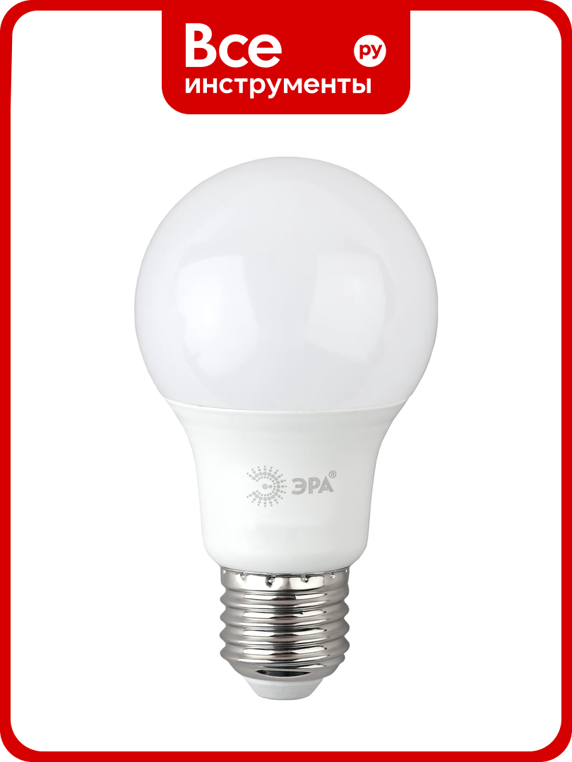 Светодиодная, ЭРА, лампа ЭРА LED A6012W R, груша, 12Вт, холодный, E27 Б0045325, белый, глаз освещение