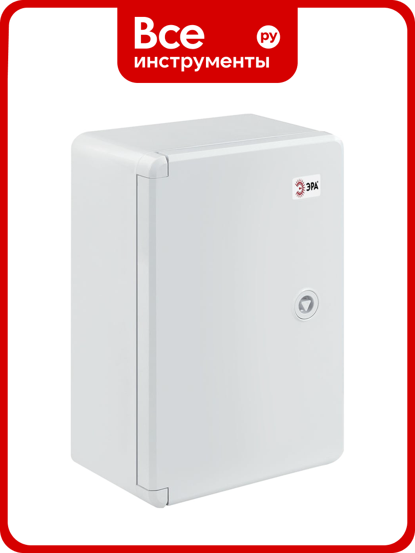 Щит ЭРА ЩМП‑П400х300х170мм УХЛ1 IP65 IK10, навесной, корпус из ABS‑пластика, оснащён замком, серый цвет