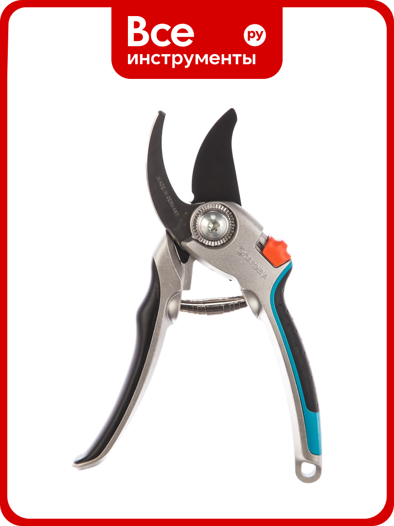 Секатор GARDENA B/L 08906-20.000.00, нержавеющая сталь, алюминий, прецизионная заточка