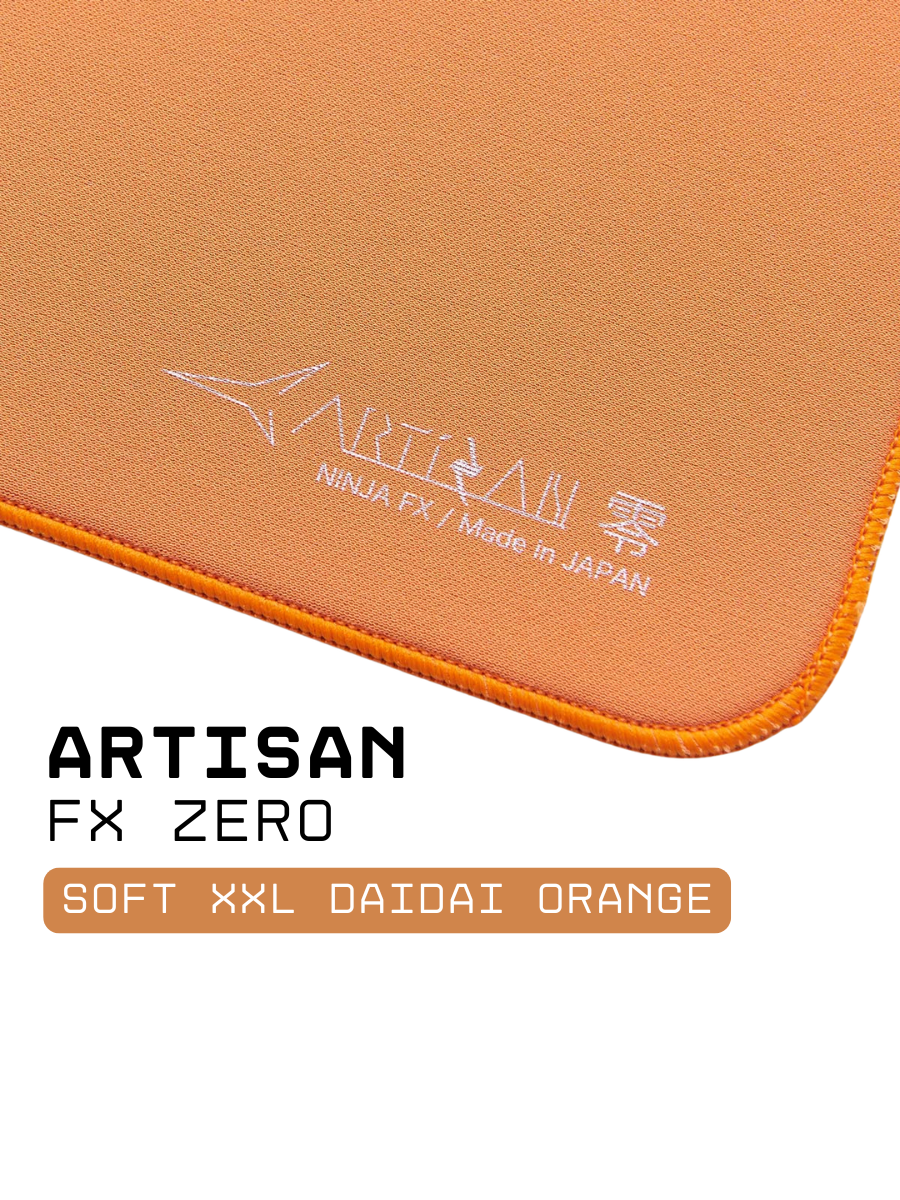 ARTISAN FX ZERO, SOFT, DAIDAI ORANGE, размер: XXL 500x490x4 мм, контрольный коврик для мыши, оригинал Япония