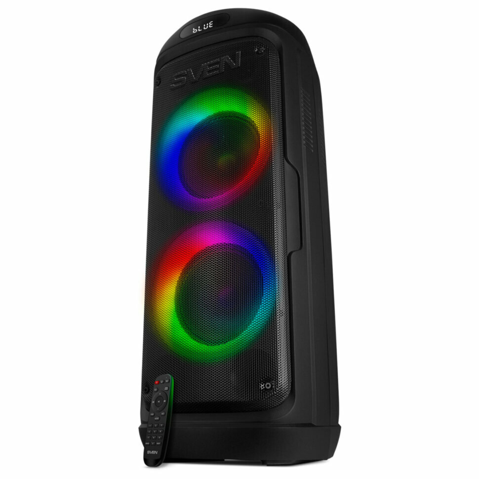Колонка портативная SVEN PS-770, 100 Вт, TWS, Bluetooth, FM, USB, microSD, LED-дисплей, черный, SV-021719, 514318