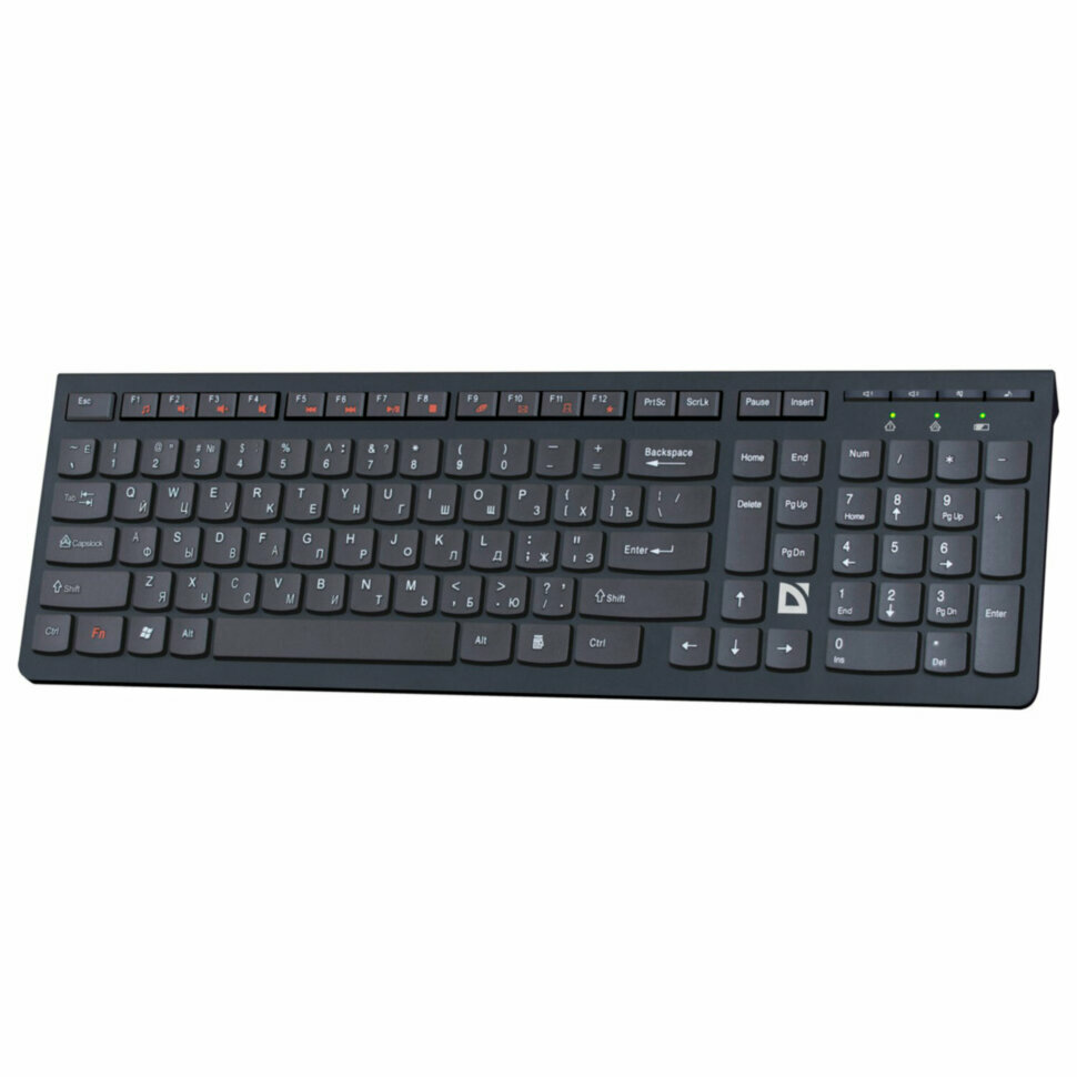 Клавиатура беспроводная DEFENDER UltraMate SM-535 RU, USB, 108 клавиш, 2,4 Ghz, черная, 45535, 514039