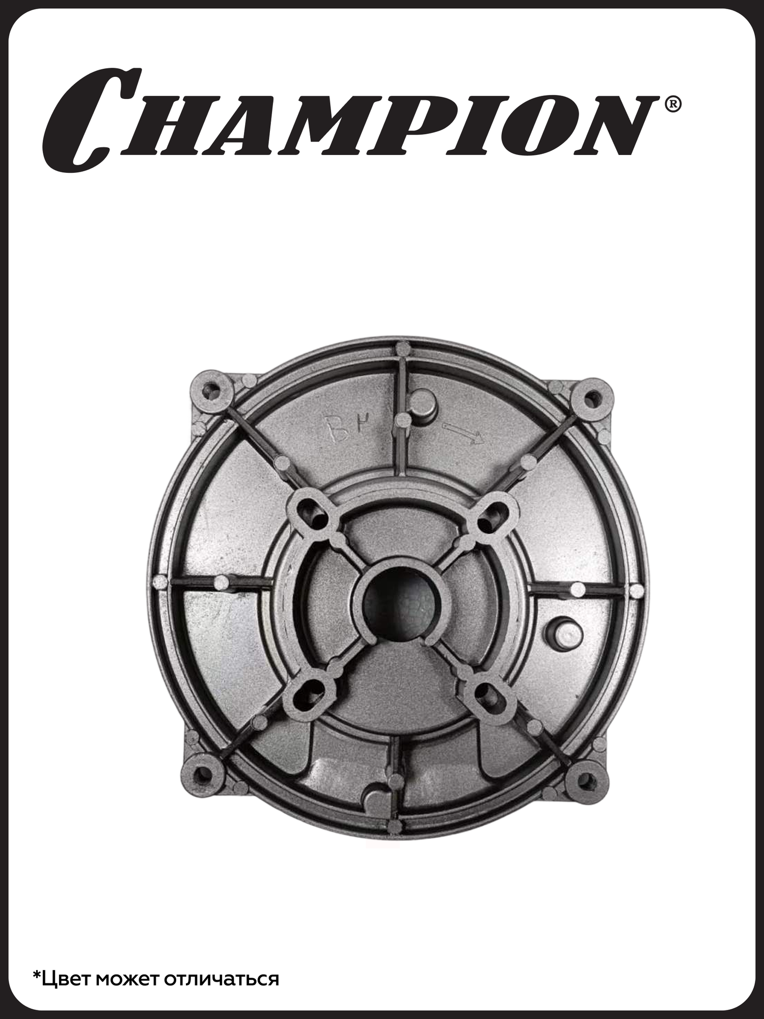 Корпус помпы для бензиновой мотопомпы CHAMPION GP100E сторона двигателя от с/н 2311220100001