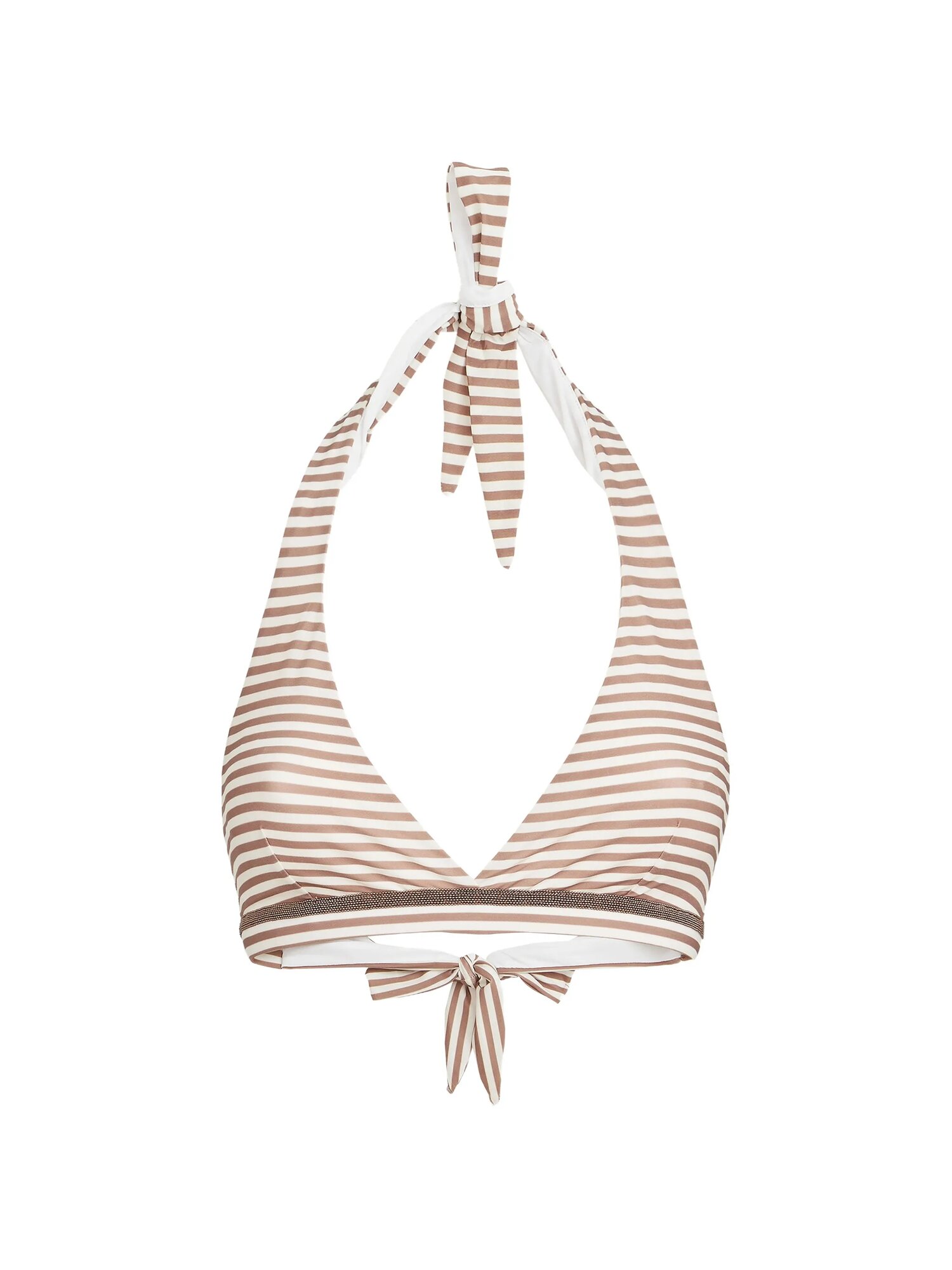Купальник Striped techno jersey bikini top with precious trim