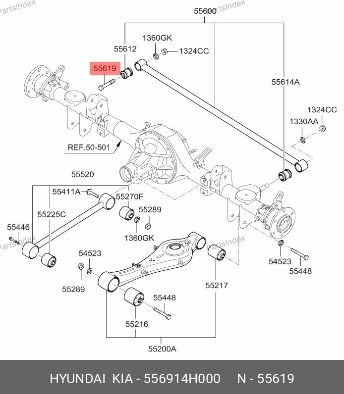 Бoлт автомобильный M8, HYUNDAI/KIA/MOBIS 556914H000