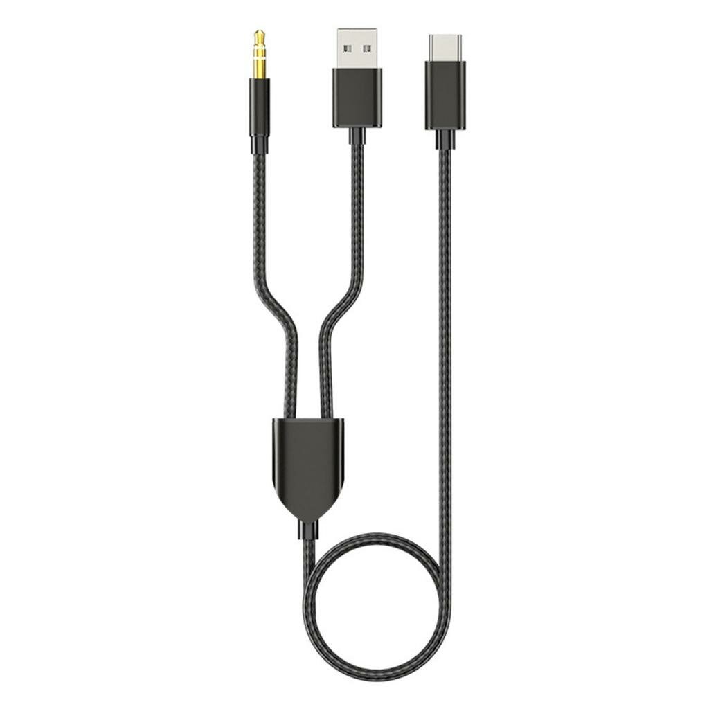 Аудиокабель USB-C для наушников, Черный