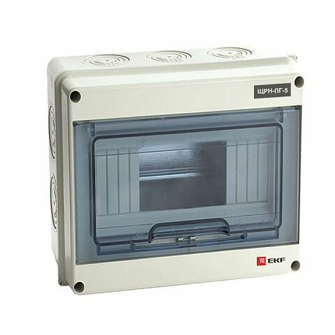 Щит распределительный навесной ЩРН-ПГ-5 серый IP65 EKF Pb65-n-pg-5