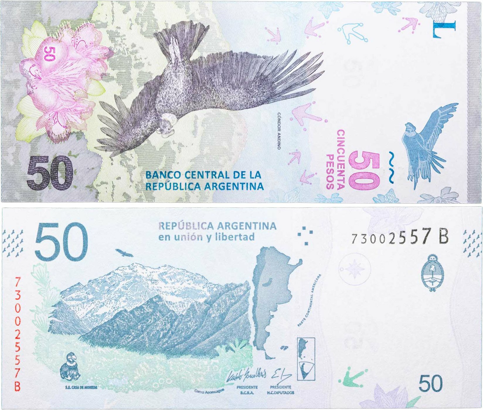 Аргентина 50 песо 2018 2019