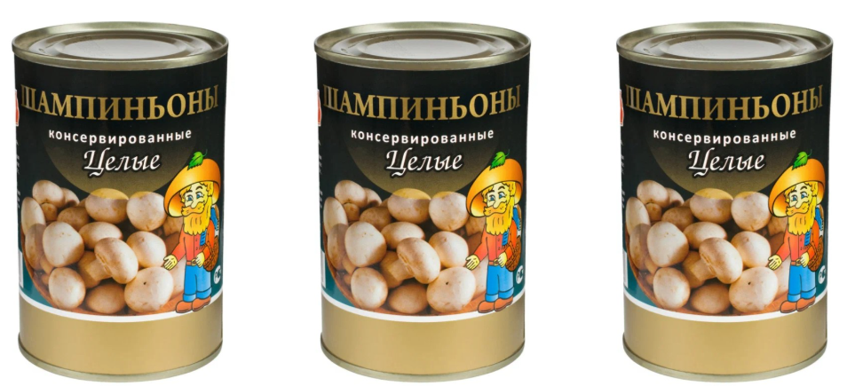 Шампиньоны целые Барко, 425 гр, 3 шт
