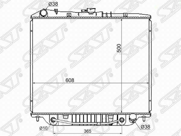 Радиатор SAT IS0005-D Honda Passport 93-02 / Isuzu Bighorn 91-02