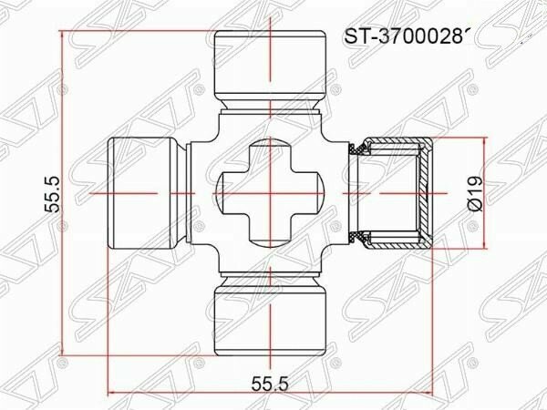 Крестовина SAT ST-370002820RSP RENAULT DUSTER 11-
