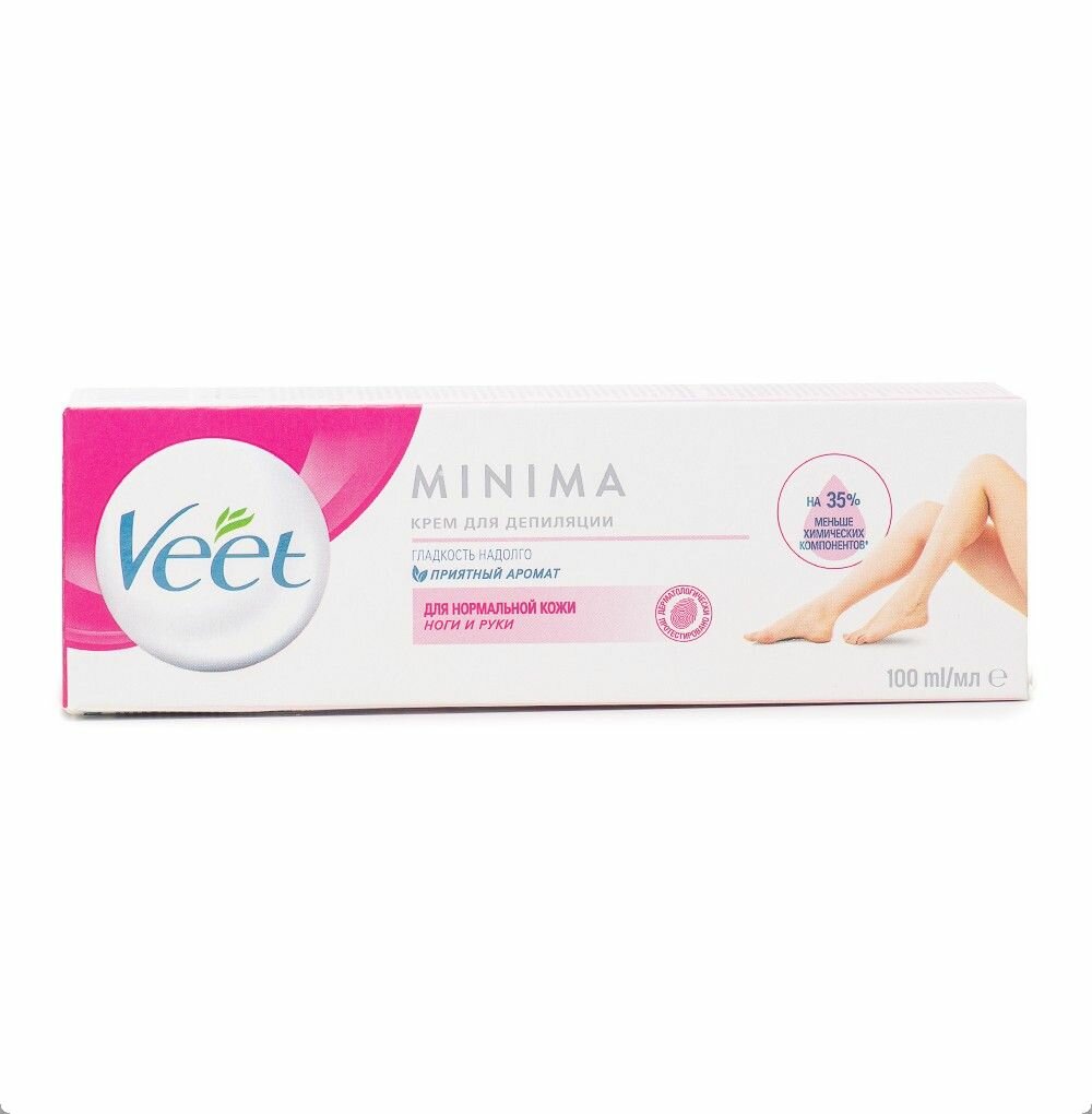 Крем для депиляции Minima для нормальной кожи, Veet, 100 мл, Франция - 1 шт.