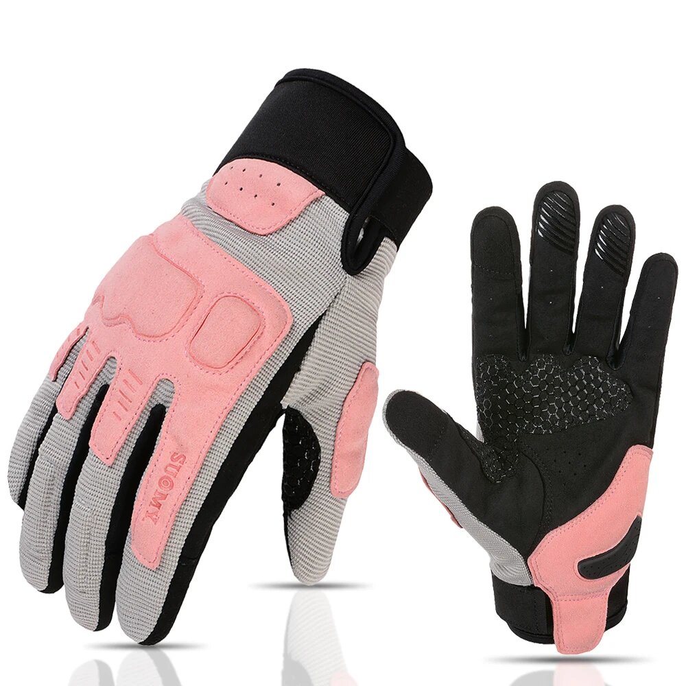 Suomy 2023 новые Мотоциклетные Перчатки женские розовые Guantes Moto гоночные Розовый, L, SU21 Pink