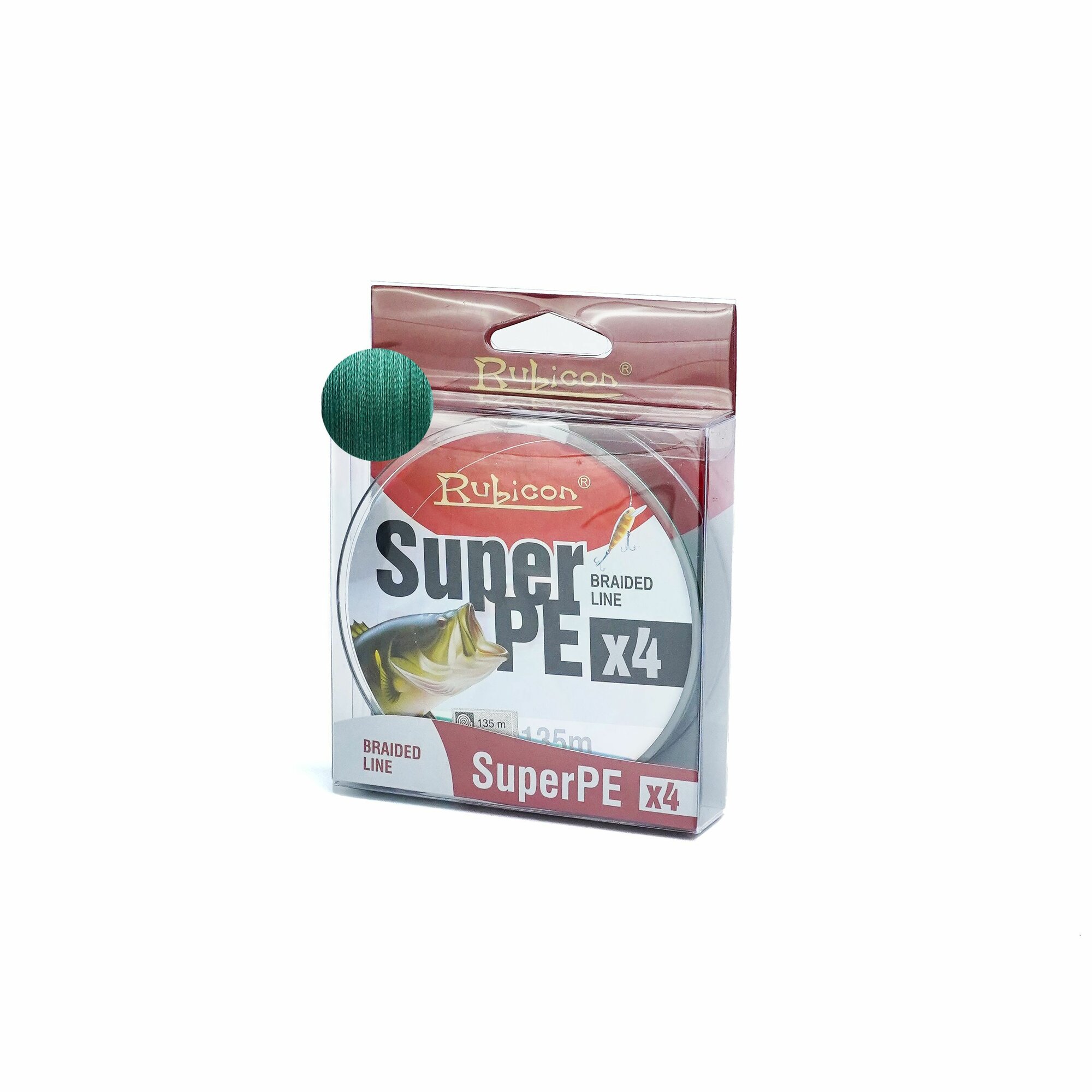 Плетеный шнур для рыбалки RUBICON Super PE 4x 135 м dark green, 0,14mm