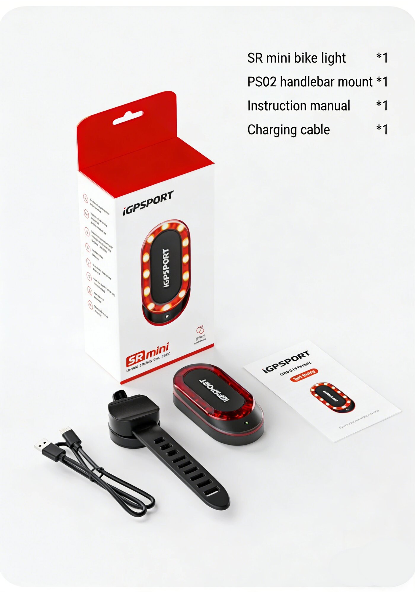 IGPSPORT SR mini Радарный задний фонарь для велосипеда