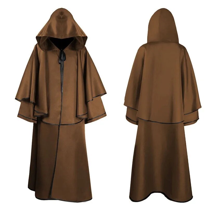 Готический стимпанк плащ из полиэстера для взрослых XL, Dark Brown