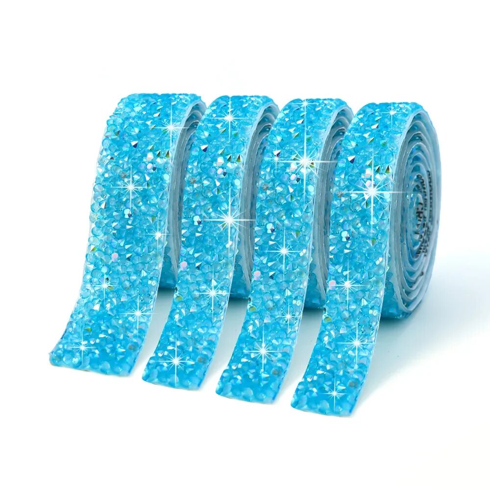 Лента с кристаллами Aprille 2CM, Jelly Blue AB
