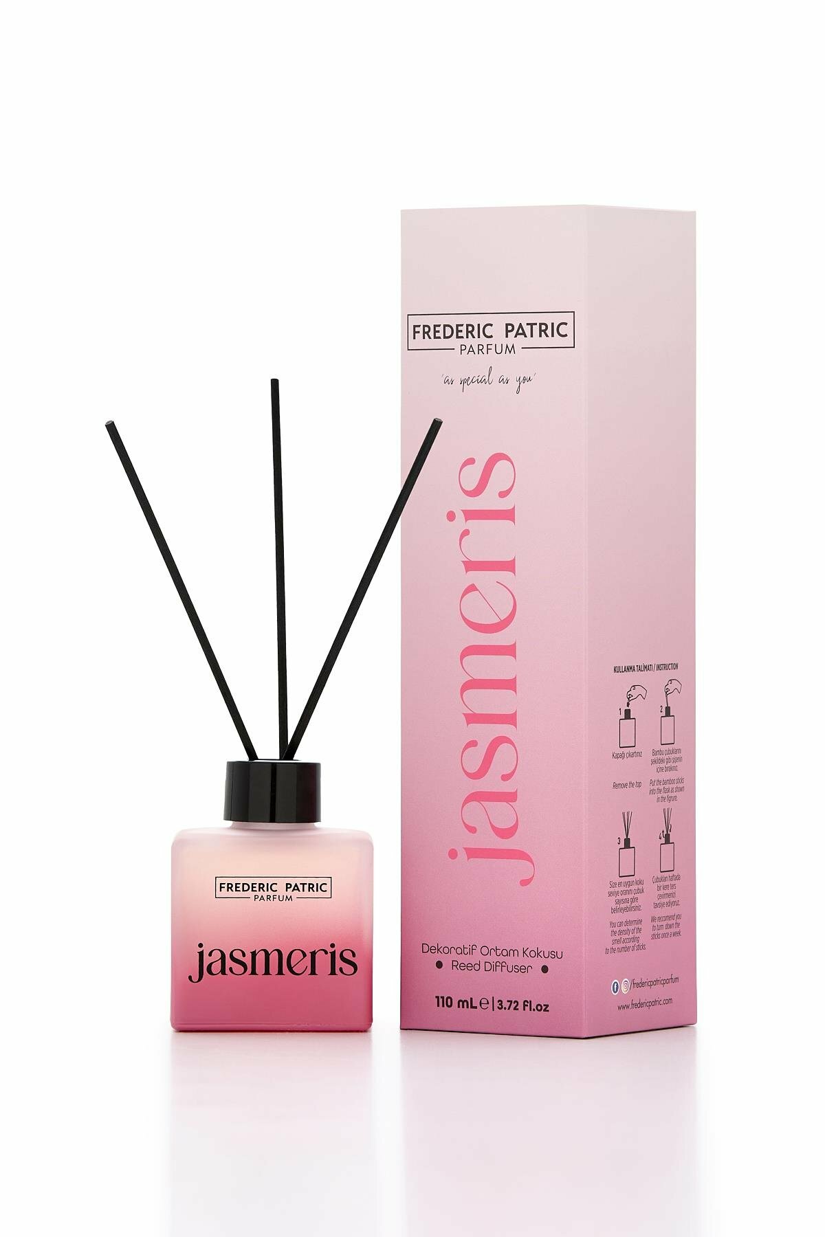 Диффузор для дома Frederic Patric Parfum JASMERIS, аромат жасмин, 110 мл