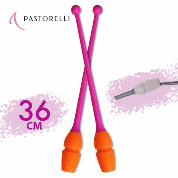 Булавы PASTORELLI 36см. 04233 Оранжево-флуо-розовый "MASHA"