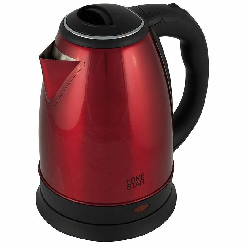 Чайник электрический HOMESTAR HS-1010 стальной, красный