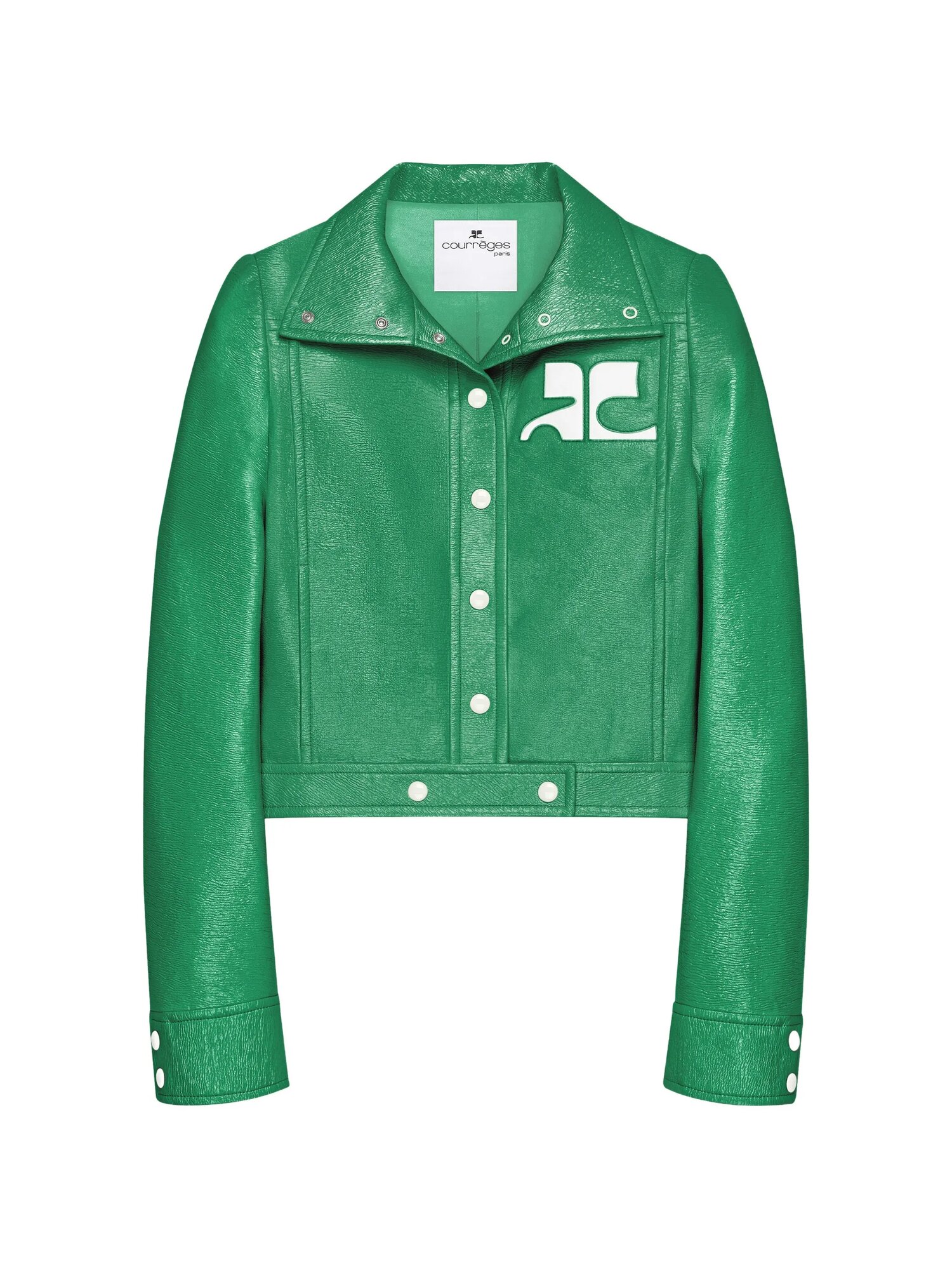 Куртка Vinyl-effect cropped jacket