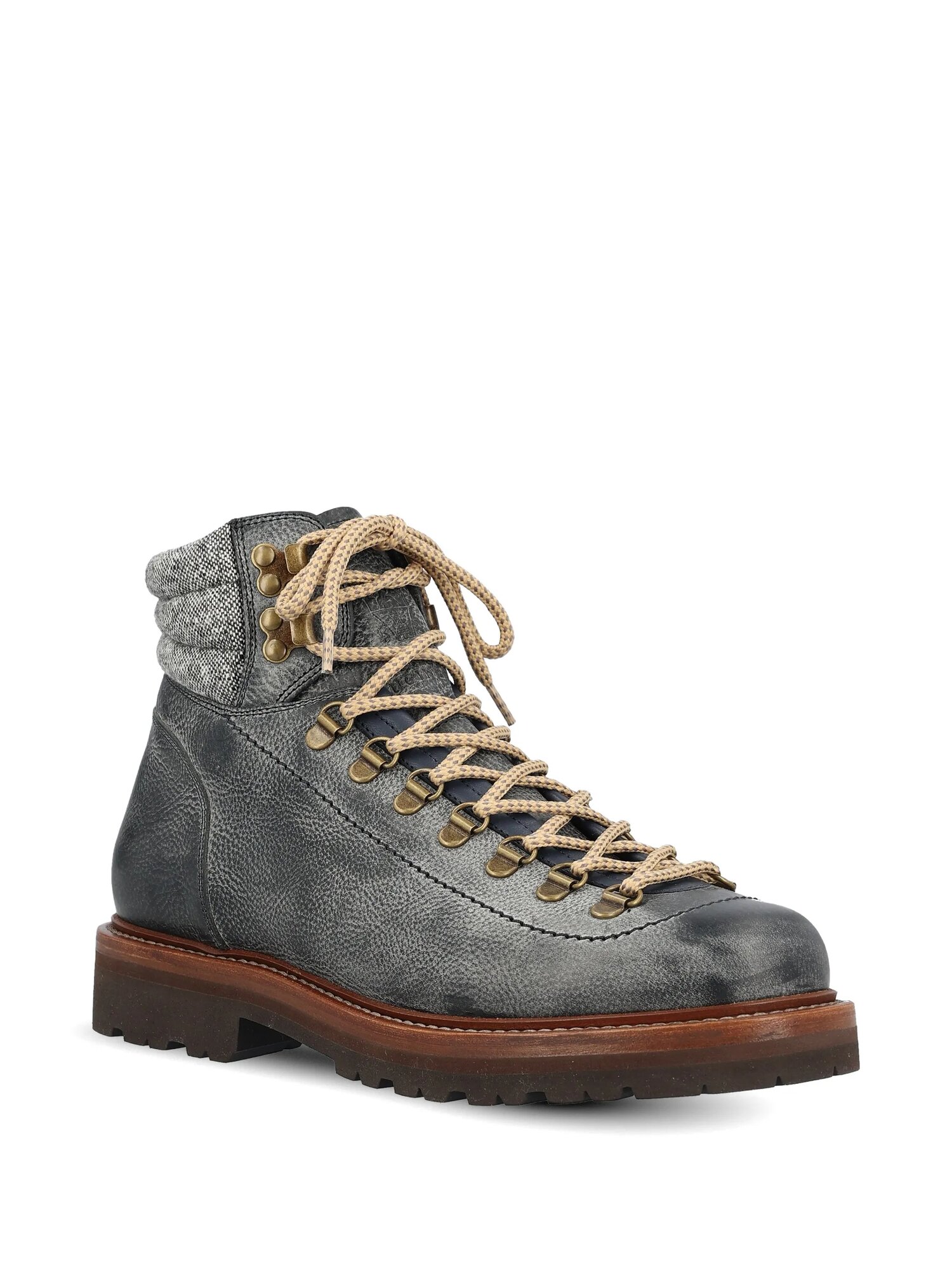Ботинки BRUNELLO CUCINELLI Leather panelled boots, размер 44 — фото 1
