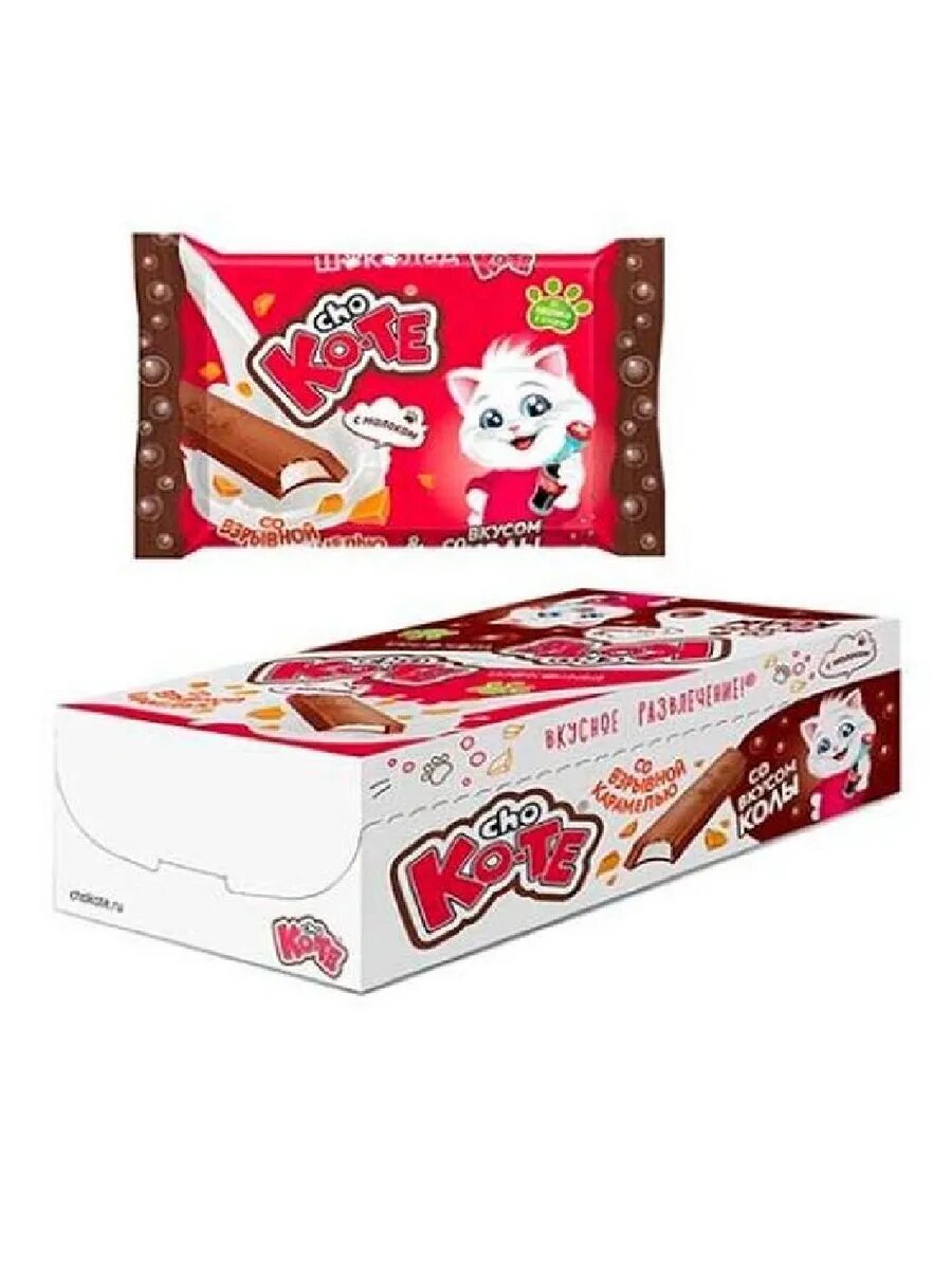 ESSEN Плитка Cho Ko-Te кола и взрывная карамель, 43 г, 20 шт