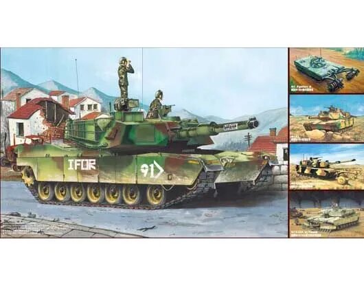 Trumpeter 01535 1/35 Американский основной боевой танк M1A1/A2 Abrams (5 в 1)
