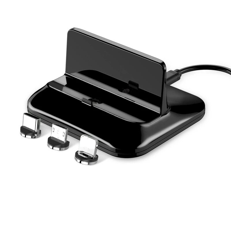 Зарядная Станция 3 в 1, настольное магнитное зарядное устройство USB type-c для iPhone 11 XR X black