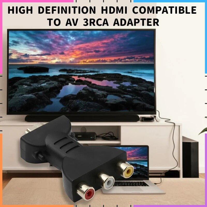 Адаптер HDMI на 3RCA LEMONTALK 0307 черный