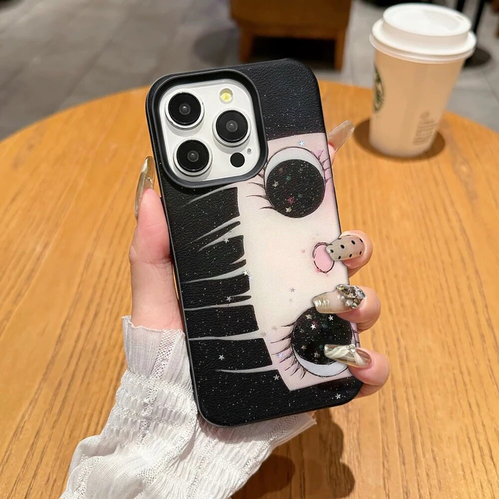 Прозрачный чехол для телефона с мультяшной девочкой для iPhone 17E, 16, 16E, 15, 14, 13, 12, 11 Pro Max, 14 Plus, 17 Air – милый мягкий чехол-накладка
